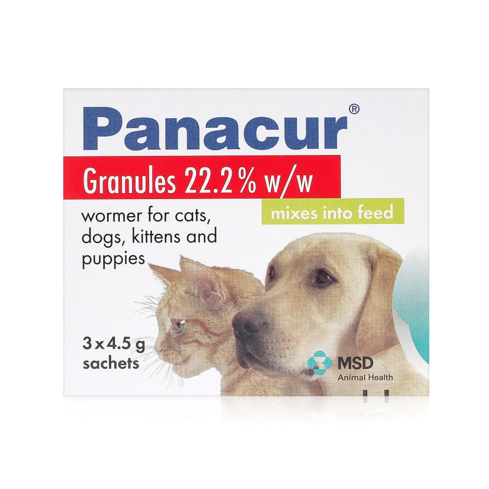 Panacur Granules for Dogs and Cats 4.5g Sachets x 3 – VetMedi.co.uk