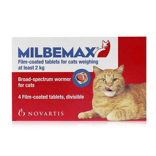 Milbemax™ Film-Coated Tablets for Cats (2kg-8kg) - Single Tablet