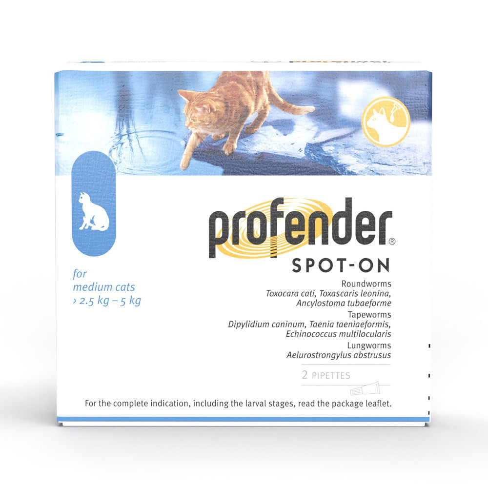 Profender® Spot-On Solution for Medium Cats (2.5kg-5kg) 2 pipettes