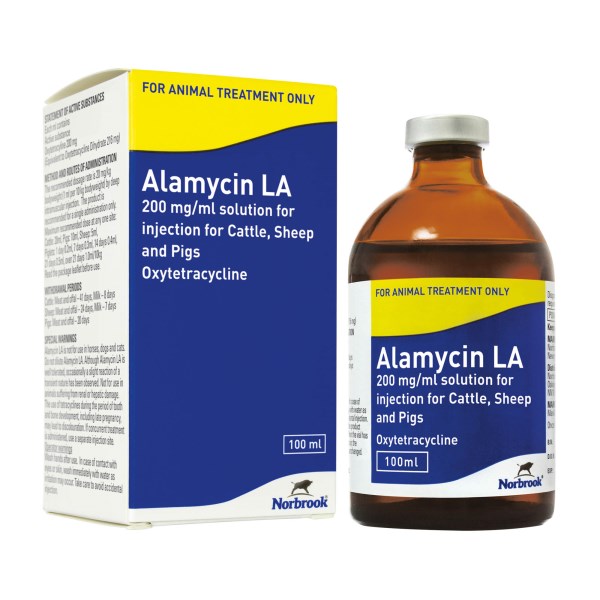 Alamycin LA 200mg/ml Solution for Injection - 100ml – VetMedi.co.uk