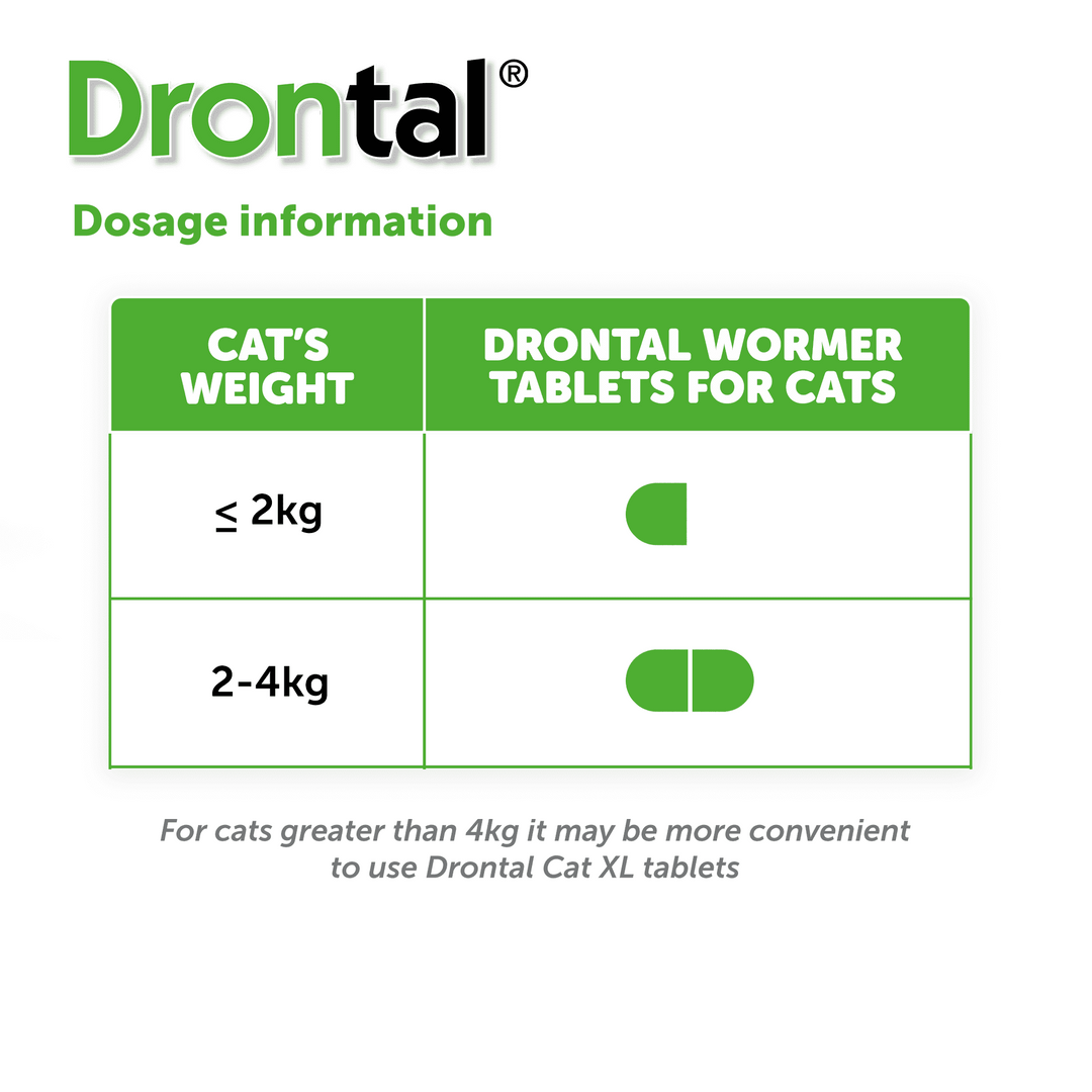 Drontal® Wormer Tablets for Small and Medium Cats (under 4kg) – VetMedi ...
