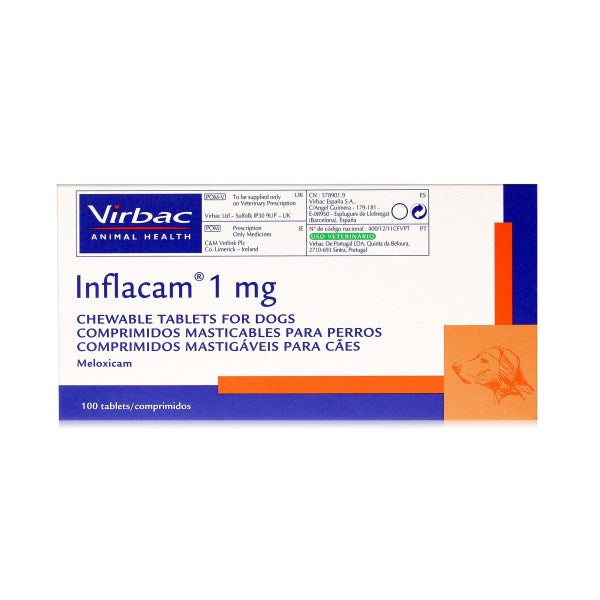 Inflacam Chewable Tablets for Dogs 1mg x 100 – VetMedi.co.uk
