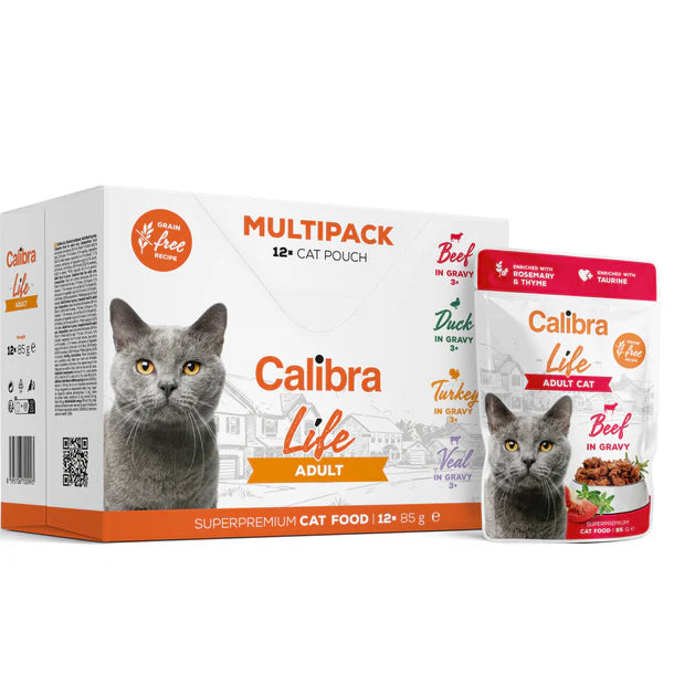 Calibra Cat Life Pouch Adult Multipack 12x85g – VetMedi.co.uk