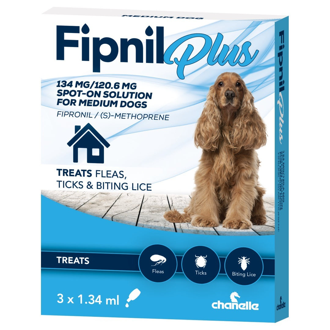 Fipnil Plus Spot-On Solution for Medium Dogs (3 Pipettes) – VetMedi.co.uk
