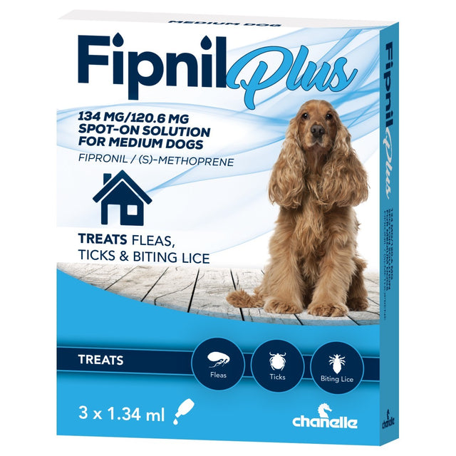 Fipnil Plus Spot-On Solution for Medium Dogs (3 Pipettes) – VetMedi.co.uk