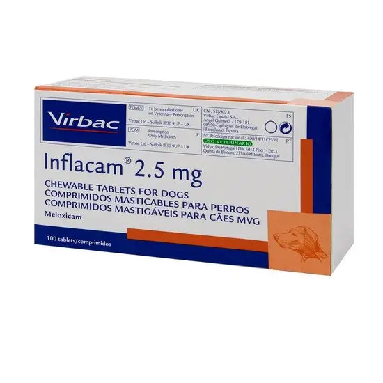 Inflacam Chewable Tablets for Dogs 2.5mg x 100 – VetMedi.co.uk