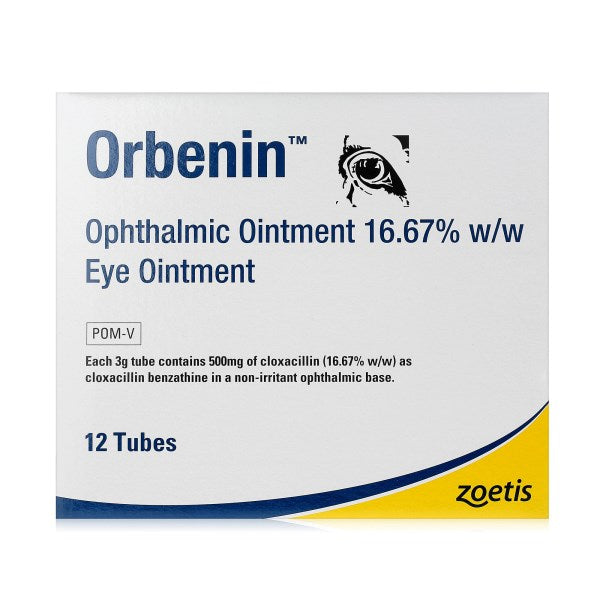 Orbenin Ophthalmic Eye Ointment 3g x 12 – VetMedi.co.uk