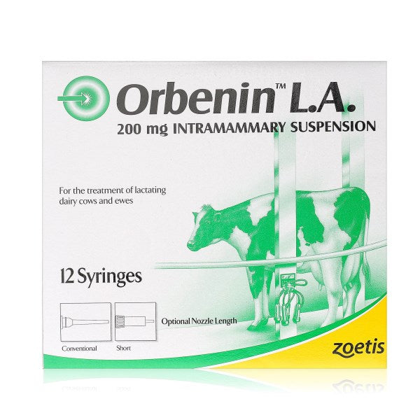 Orbenin L.A. 200mg Intramammary Suspension x 12 – VetMedi.co.uk