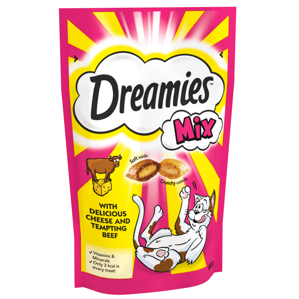 Dreamies Beef & Cheese Cat Treats 60g – VetMedi.co.uk