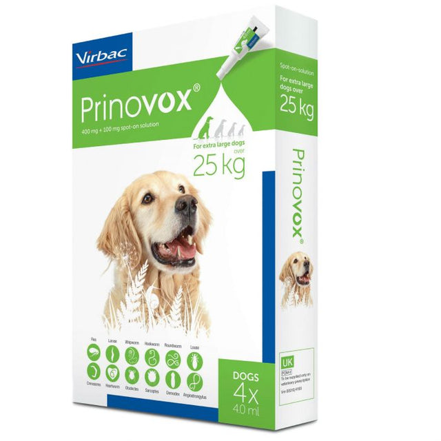 Prinovox Spot on Solution for Dogs - Pack of 4 pipettes – VetMedi.co.uk